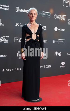 Soraya Artiles attends the Spanish Music Academy Awards 2026 photocall ...