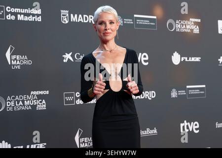 Soraya Artiles attends the Spanish Music Academy Awards 2026 photocall ...