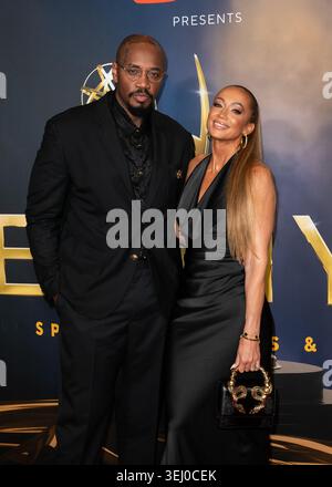 (L-R) Malik Scott and Kate Scott attend the 47th Annual Sports Emmy ...