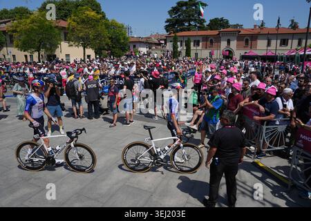 Pre race during Stage 7 of the Giro Next Gen 2026, from Sulmona to ...