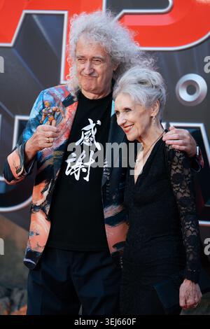 Brian May and Anita Dobson attend the UK Premiere of "Masters Of The ...