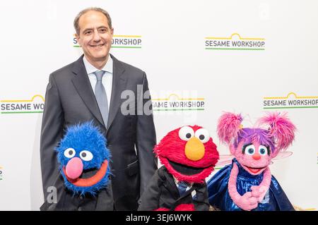 Michel A. Khalaf attends Sesame Workshop 2026 annual gala at Cipriani ...