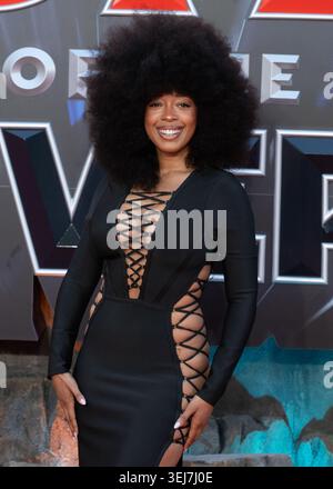 Imani Evans attends the 'Masters Of The Universe' UK Premiere held at ...