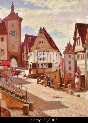 Am Ploenlein in Rothenburg (1896-1897) by Aleksander Gierymski Stock ...