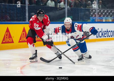 FRIBOURG, SWITZERLAND - MAY 28: Mark Scheifele of Canada in action ...