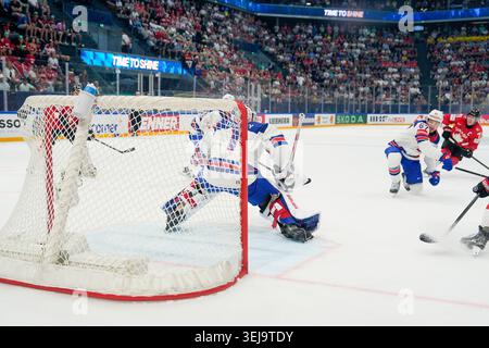 United States' goalkeeper Devin Cooley (1) defends the goal while ...