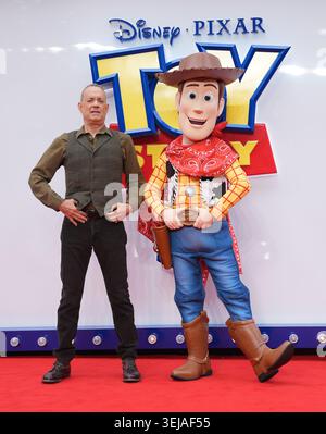 Tom Hanks at a launch event for Toy Story 5, at the Odeon Luxe in ...