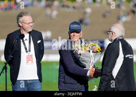 Bergen 20260528. The Trond Mohn Games athletics event at Fana Stadium ...