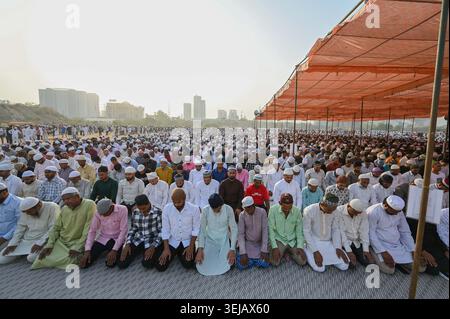 GURUGRAM, INDIA - MAY 28: Muslim community people offer prayer on the ...