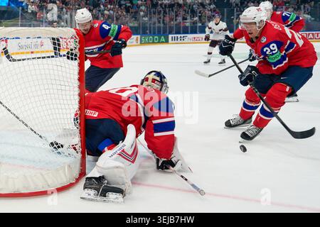 FRIBOURG, SWITZERLAND - MAY 28: Norway celebrates their 1-0 during the ...