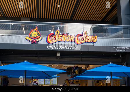 Exterior of Senor Sisig Filipino fusion food restaurant with colorful ...