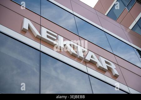 Nektar building exterior with large logo and reflective glass windows ...