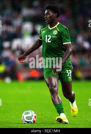 James Abankwah of Ireland during the International Friendly match ...
