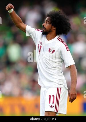 Akram Afif of Qatar during the International Friendly match between ...