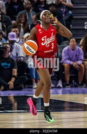 May 28 2026 Indiana guard Caitlin Clark (22)brings the ball up court ...