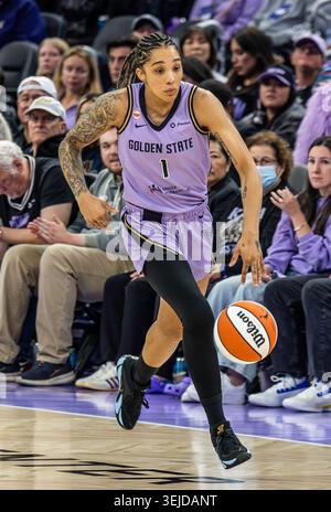 May 28 2026 Golden State forward Gabby Williams (1)brings the ball up ...