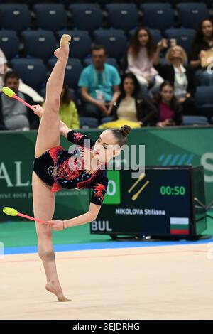 Stiliana Nikolova (Bulgaria) during the 2026 Rhythmic Gymnastics ...
