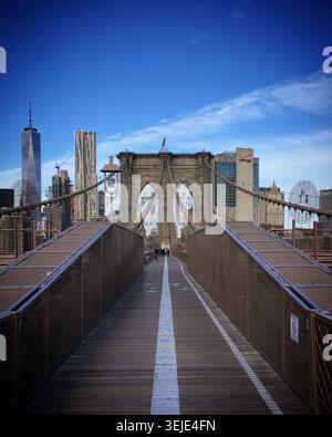 Iconic wooden suspension bridge with chain link sides on the Beedelup ...