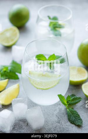 Making a drink with fresh lime juice and water Stock Photo - Alamy