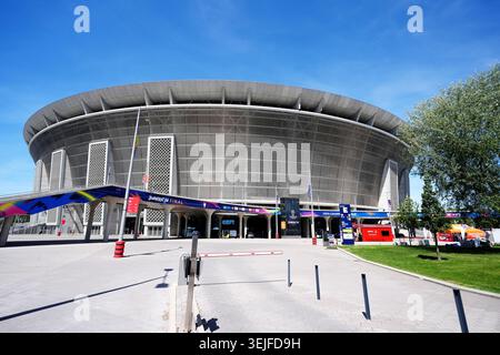A general view outside the Puskas Arena in Budapest ahead of the ...