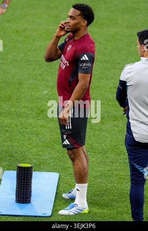 BUDAPEST, HUNGARY - MAY 29: Jurrien Timber of Arsenal looks on during ...