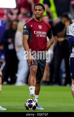 BUDAPEST, HUNGARY - MAY 29: Jurrien Timber of Arsenal looks on during ...