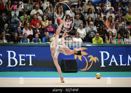 Eva Brezalieva (Bulgaria) during the 2026 Rhythmic Gymnastics European ...