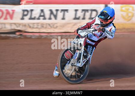 Jason Edwards Captain of Redcar Bears in second during Heat 9 of the ...