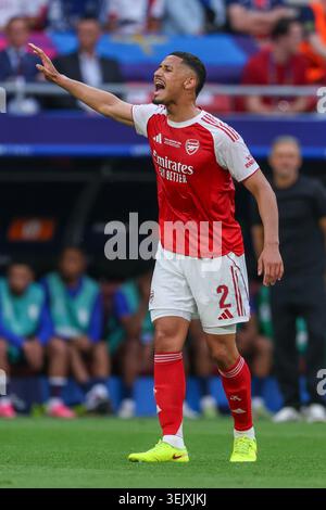 William Saliba of Arsenal FC in action during the UEFA Champions League ...