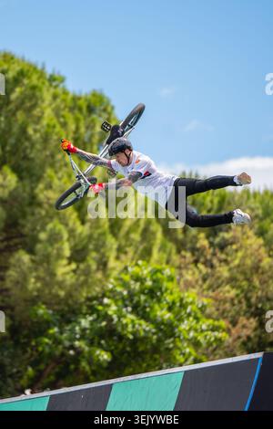 Montpellier, France – 16 May 2026: Pat Casey´s BMX Freestyle Spine Ramp ...