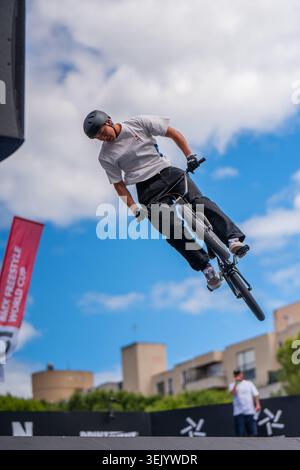 Montpellier, France – 16 May 2026: Pat Casey´s BMX Freestyle Spine Ramp ...