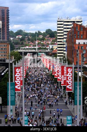 Fans on Wembley Way ahead of the Adobe Women's FA Cup final at Wembley ...