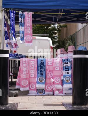 London, England, 31st May 2026. Brighton and Hove Albion fan wearing ...