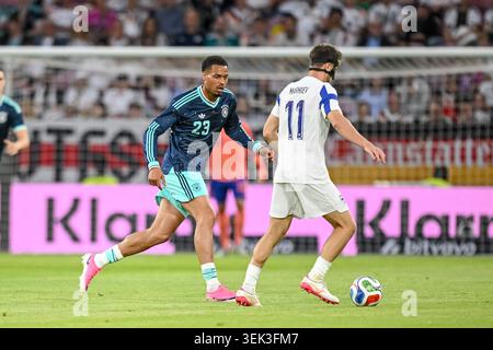 Adam Marhiev (Finland) and Felix Nmecha (Germany) battle for the ball ...