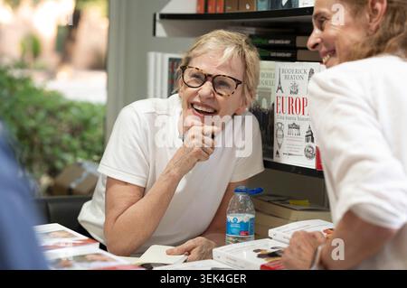 Author Siri Hustvedt signs copies of her books during the 85th edition ...