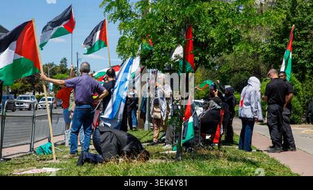 Toronto, Canada. 31st May, 2026. Local Pro-Palestine activists welcome ...