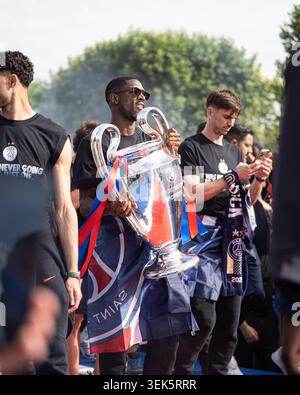 Paris, France, 31 May 2026 – Achraf Hakimi enters the pitch for the ...