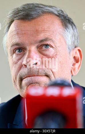 Markus Breitenecker on Friday, May 29, 2026, during a press conference ...