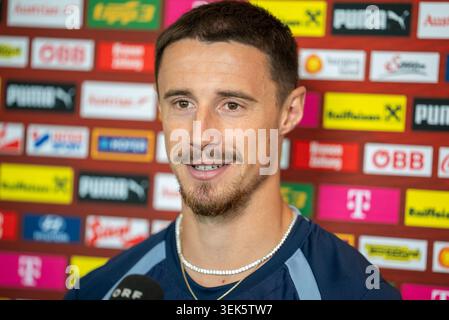Marco Friedl (AUT) on Friday, May 29, 2026, during an ÖFB press ...