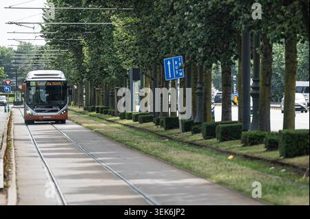 A bus of the Brussels' public transport company STIB-MIVB, in Brussels ...