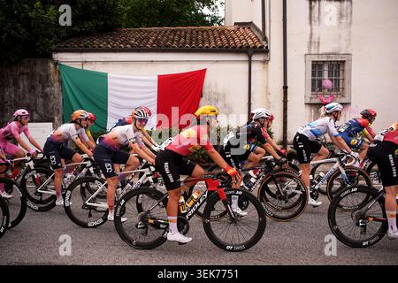 The pack rides cycles during Stage 3 of the Giro d’Italia Women, from ...