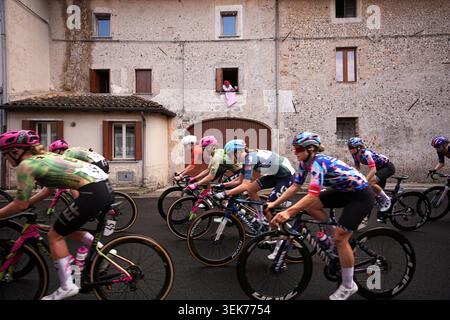 The pack rides cycles during Stage 3 of the Giro d’Italia Women, from ...
