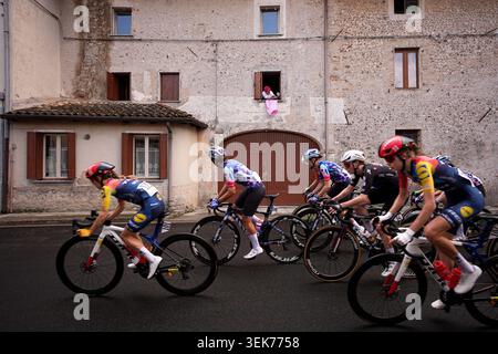 The pack rides cycles during Stage 3 of the Giro d’Italia Women, from ...