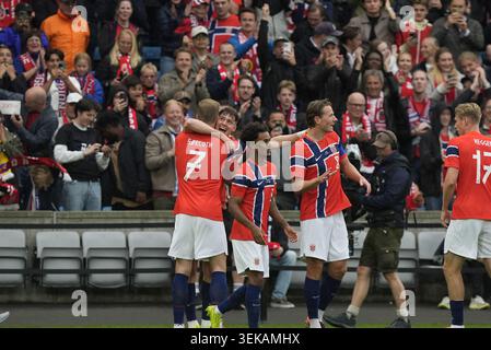Oslo 20260601. The private international football match for men between ...