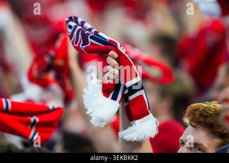 Oslo 20260601. The private international football match for men between ...