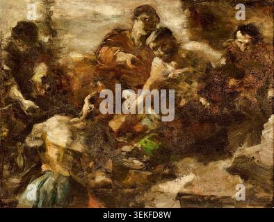 Tavern in Rome, sketch (1874) by Aleksander Gierymski Stock Photo - Alamy