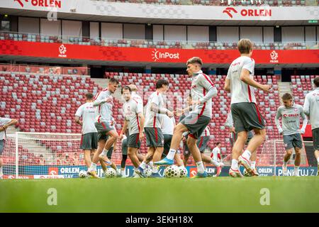 Warsaw, Poland. 3 June 2026. TEAM of POLAND Seen during Friendly match ...