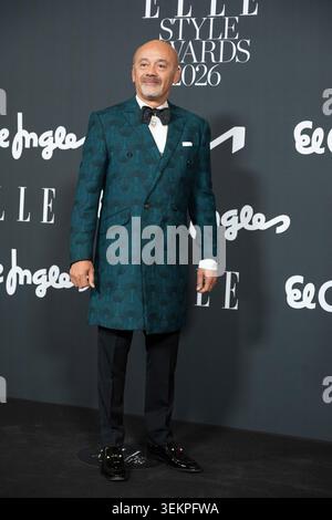 Christian Loubooutin attends the photocall for the Elle Style Awards ...