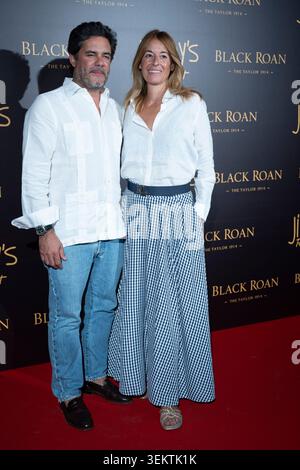 Monica Martin and Juan Gomez attend the first anniversary of "Black ...