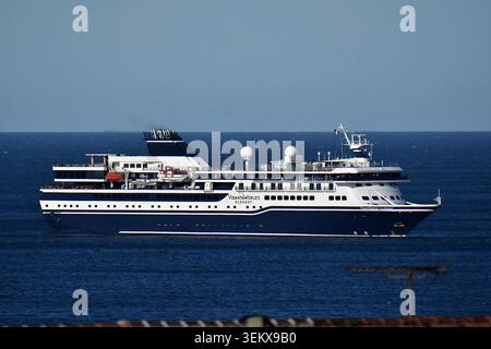 The passenger cruise ship VidantaWord's Elegant arrives at the French ...